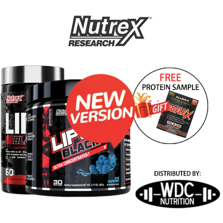 Nutrex Lipo-6 Black UC Fat burner powder suplemen (60 Caps) - lemak ...