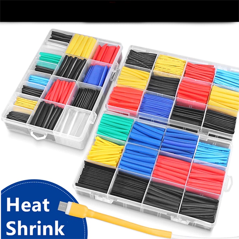 127pcs 530pcs 580pcs Heat Shrink Tube Shrinking Assorted Polyolefin ...