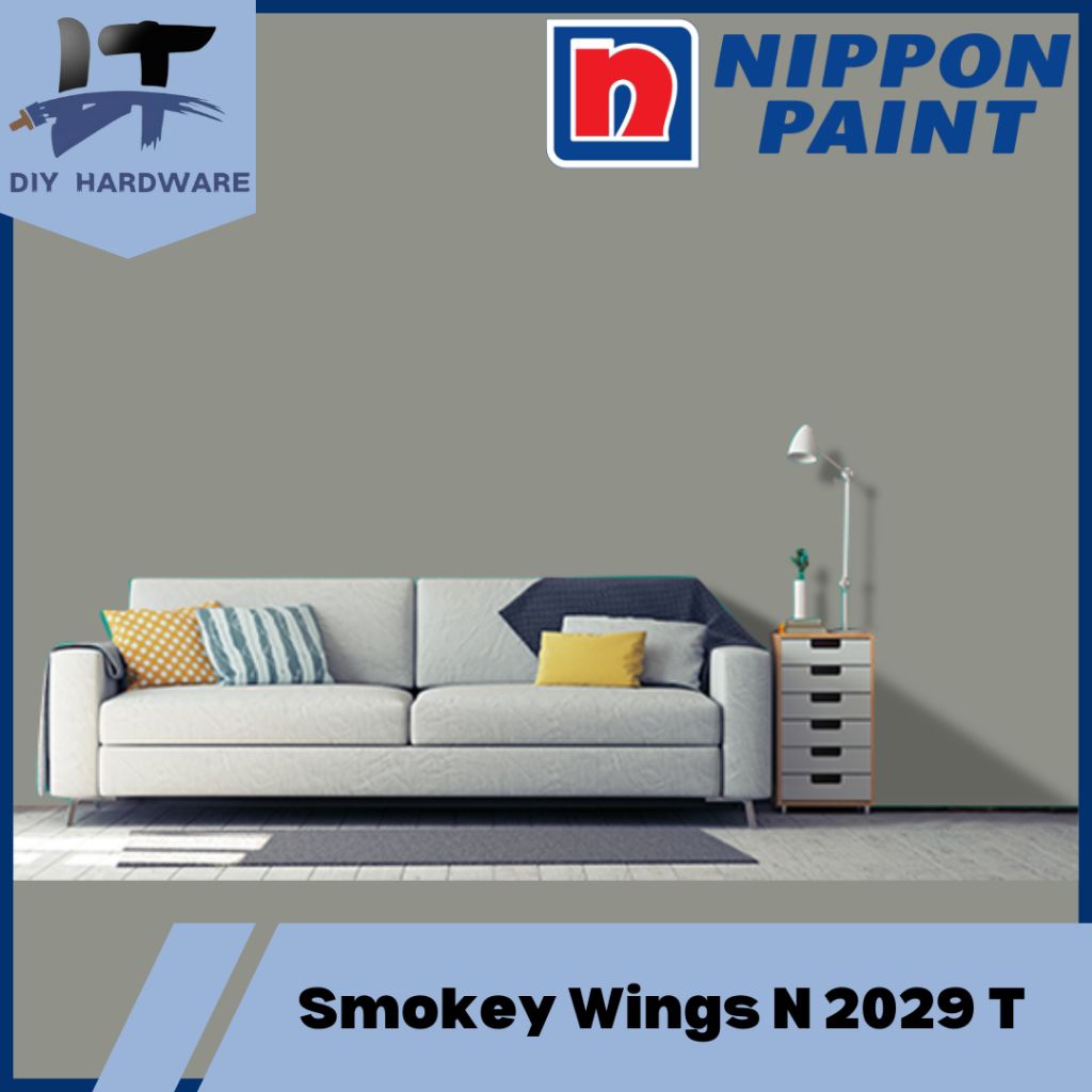 1L / 5L Nippon Paint Smokey Wings N 2029 T For Interior Wall Paint ...