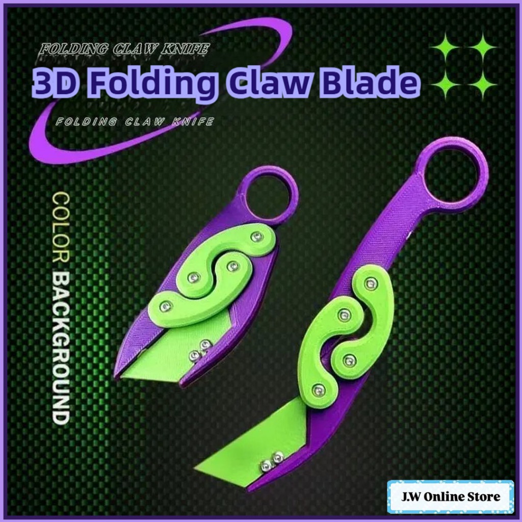 Gravity 3D folding claw knife carrot butterfly claw blade decompression ...