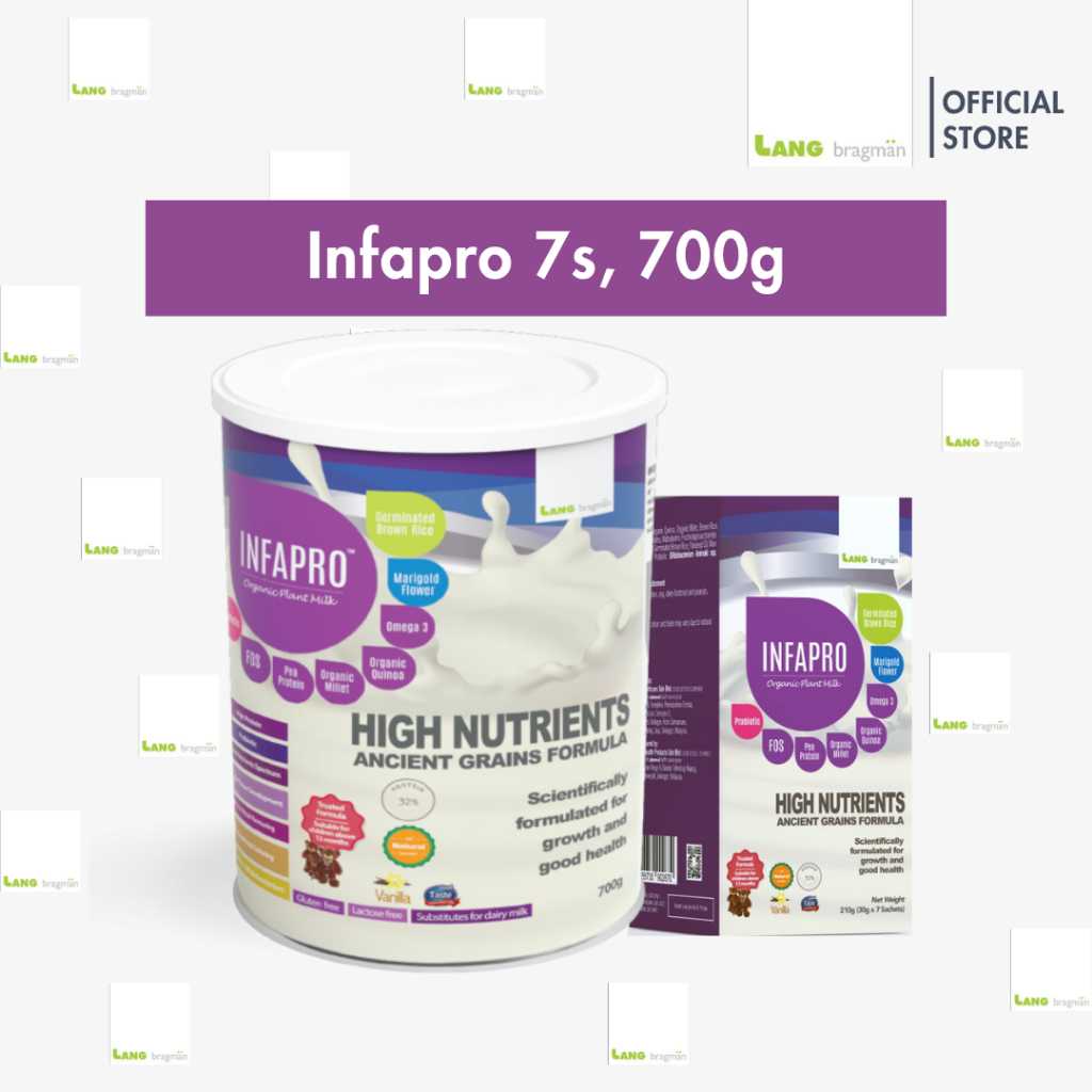 Infapro Minuman Organik Gandum Lang Bragman dengan Probiotik (Organic Plant Milk Infapro) 7s or ...