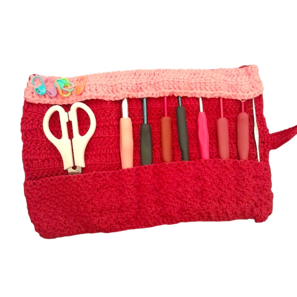 Crochet Hook Case Stationery Bag Storage Organizer Pencil Case Tempat ...