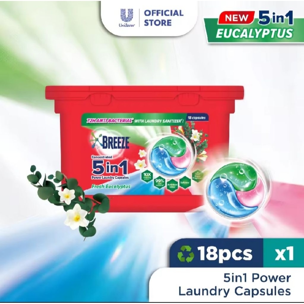 Breeze 5in1 Power Laundry Capsule 18pcs | Shopee Malaysia