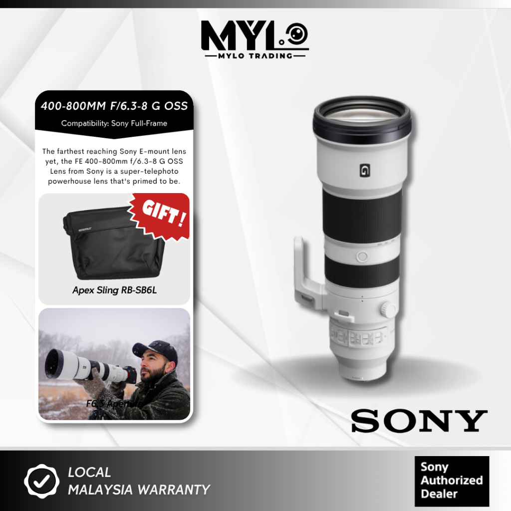 Sony FE 400-800mm f/6.3-8 G OSS Lens (Sony E) SEL400800G | Shopee Malaysia