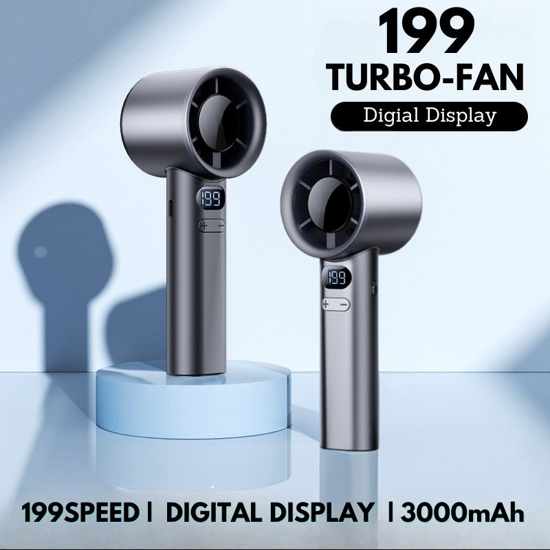 NEW【 199 Speed 】 Rechargeable Mini Small Fan 100-199-Wind-Speeds ...