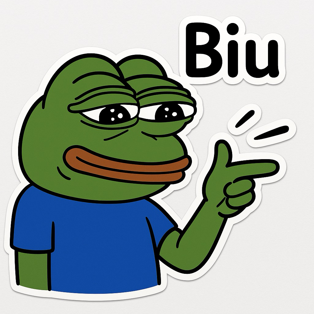 Biu meme Sticker logo emblem | Shopee Malaysia