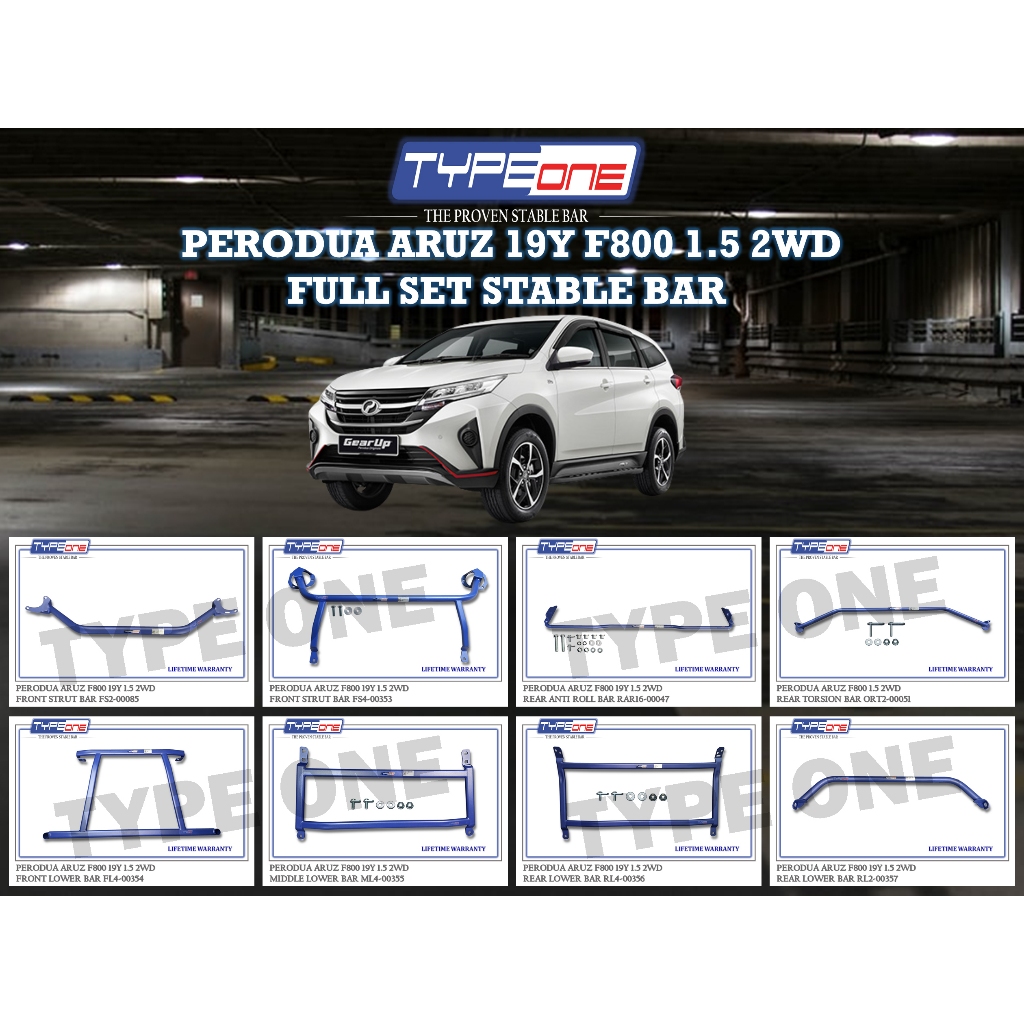 PERODUA MYVI 2011-2017 M600 2WD FULL SET STABLE BAR COLOUR BLUE 100% ...