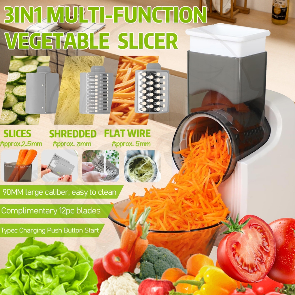 Vegetable Grater Cutter Shredder Electric Vegetable Slicer Multi ...