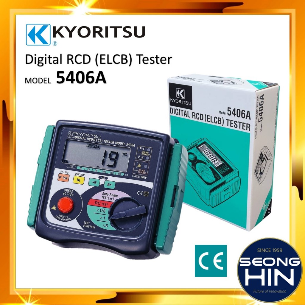 Kyoritsu 5406A Digital RCD Testers ELCB Tester Penguji RCD Digital ...