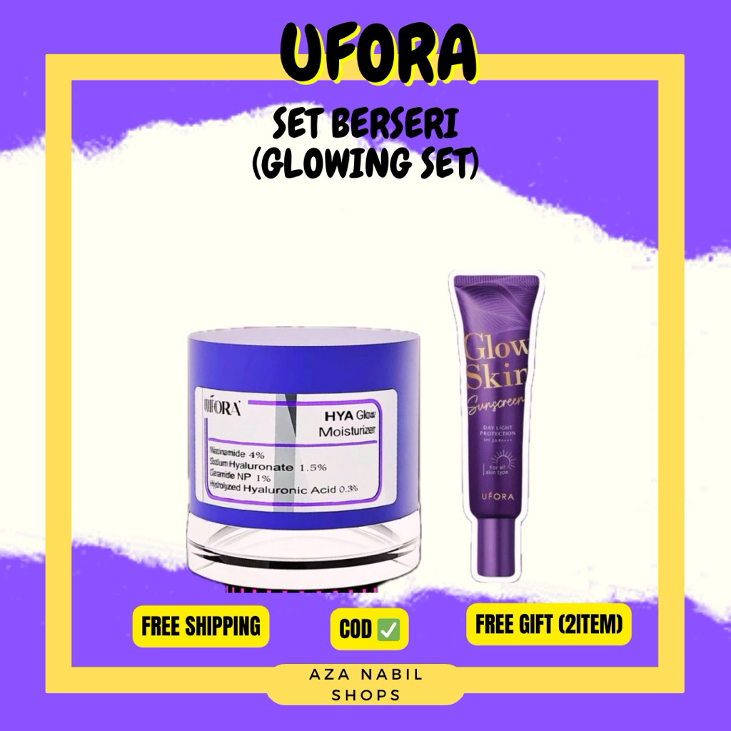 SET BERSERI UFORA (SET GLOWING UFORA) (HYA GLOW MOISTURIZER & GLOW ...