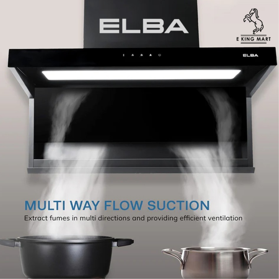 Elba Desinger Hood MONZA EH-Q9327ST(BK) Super High 2000m3/hr Suction ...