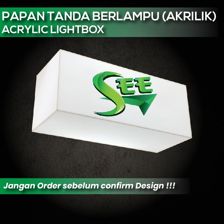 [Custom Made] PAPAN TANDA BERLAMPU (AKRILIK) / Acrylic Led Lightbox(2 ...