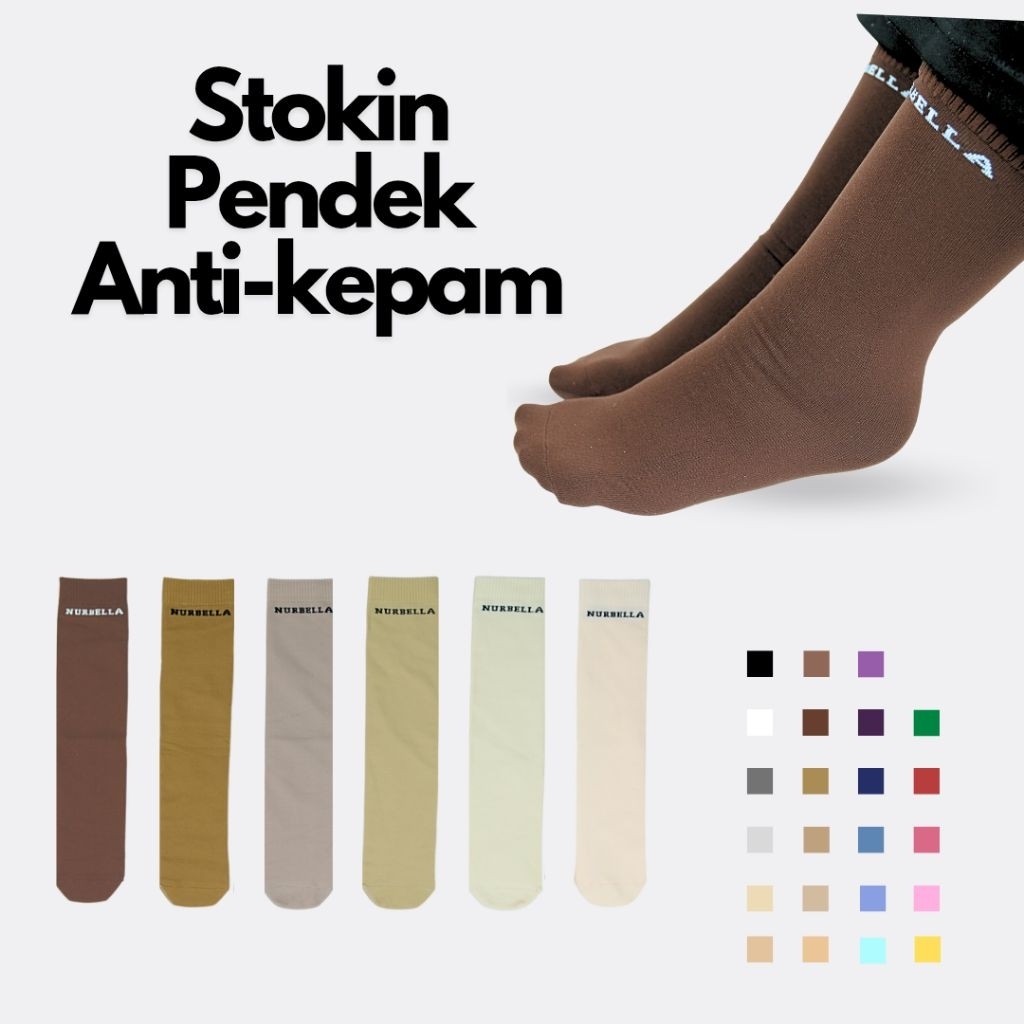 Stokin Bella Socks Pendek Muslimah Women Stoking Stocking Tebal ...