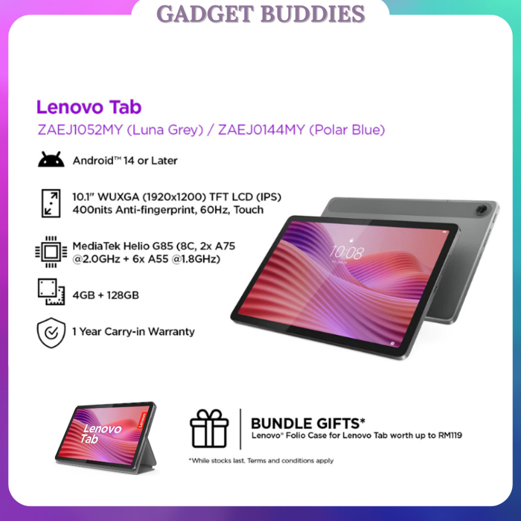 Lenovo Tab LTE TB-311XU (4GB Ram + 128GB Rom) 10.1" LTE Tablet with ...
