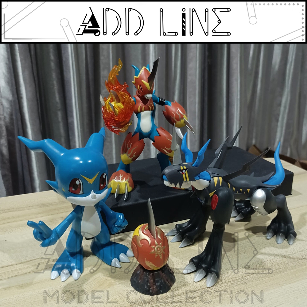 Digimon V-mon Veemon Fladramon Raidramon figure digimon adventure 数码宝贝 ...