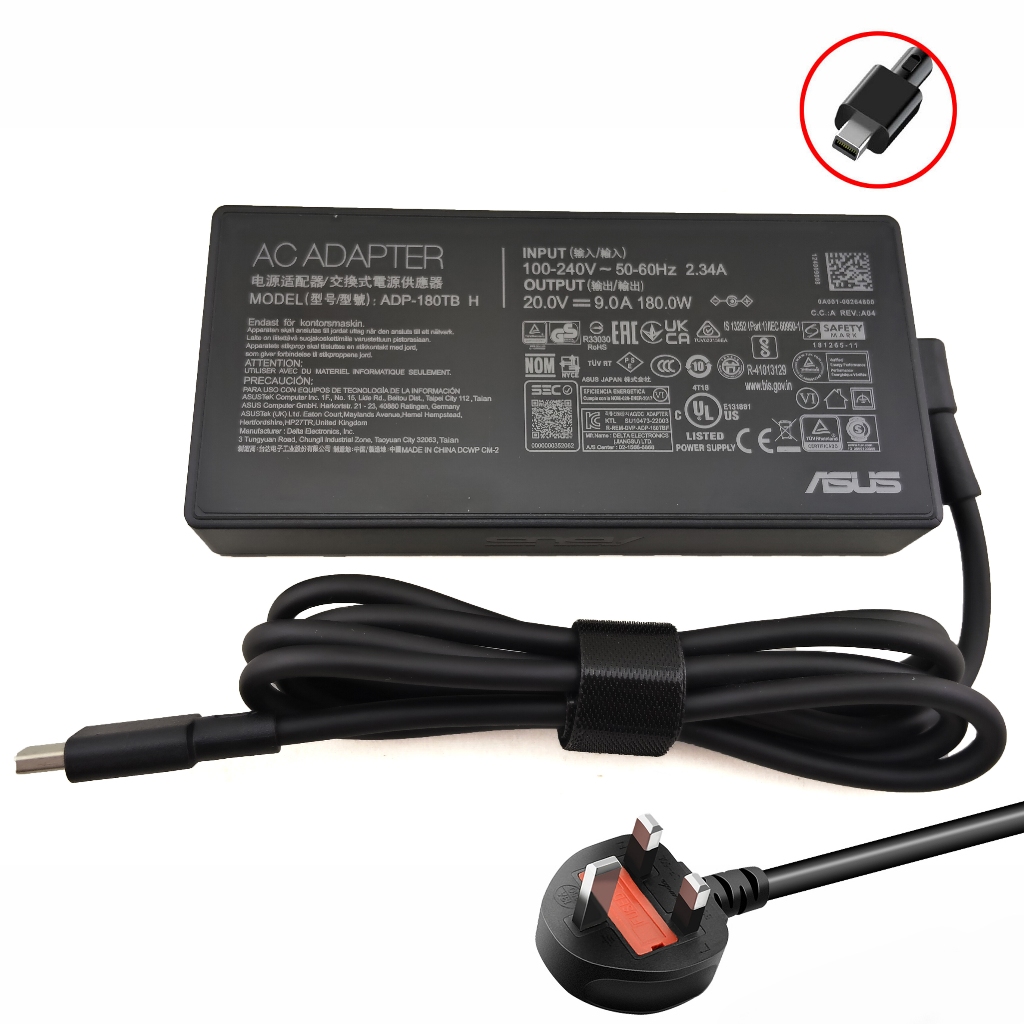 ASUS ROG Zephyrus G14 ADP-180TB H 180W 20V 9A (Rectangle Conn) Adapter ...