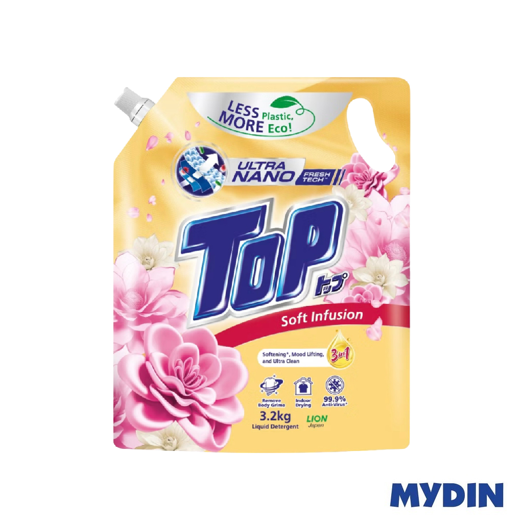 Top Detergent Liquid Soft Infusion (3.2kg) | Shopee Malaysia