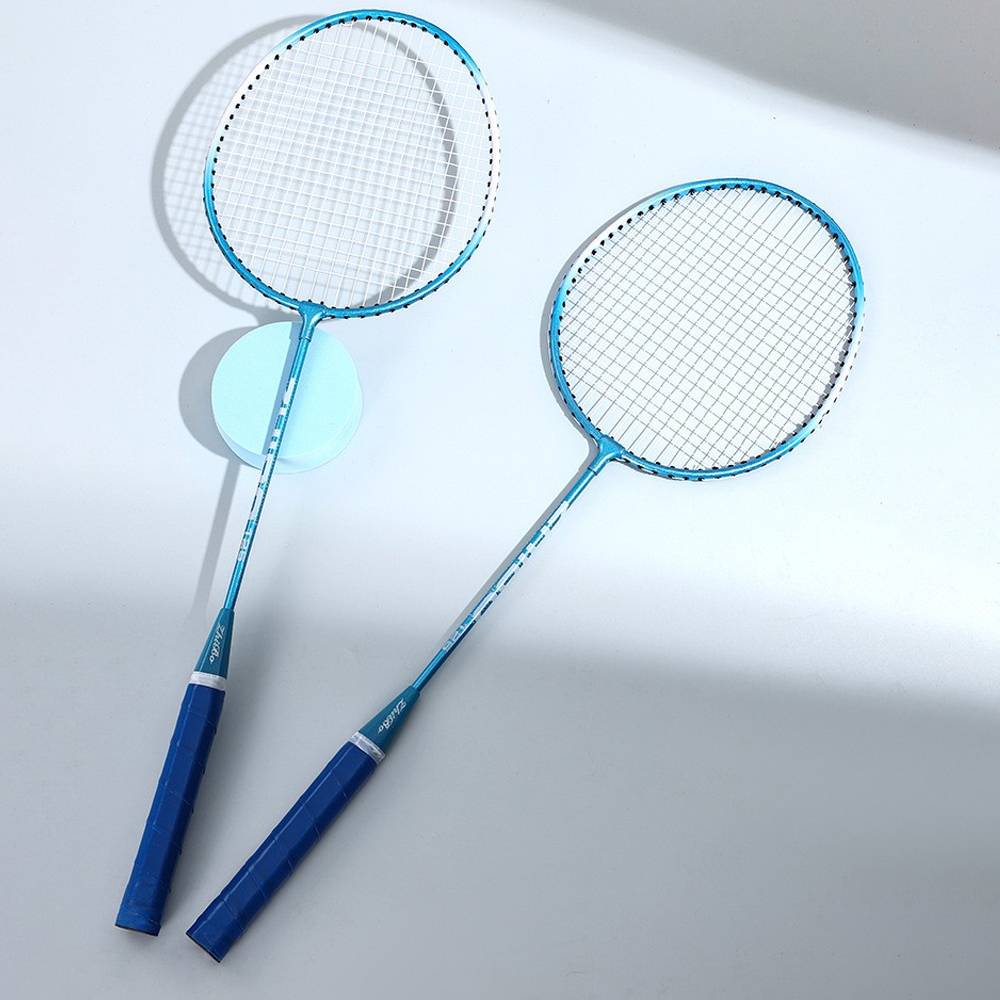 2 Raket Bulu Tangkis Alloy Badminton Racket Ringan Elastik Tinggi ...