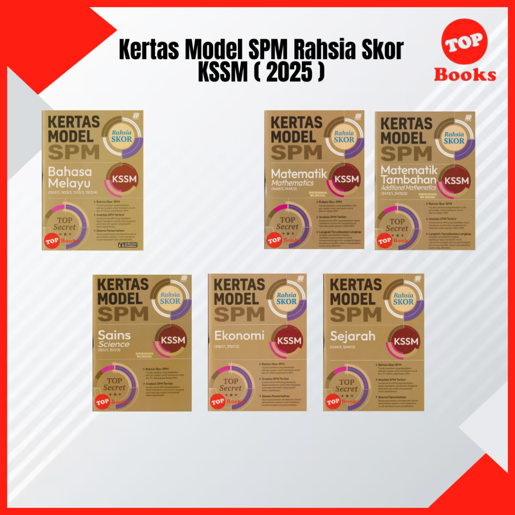 [TOPBOOKS Sasbadi] Buku Latihan : Kertas Model SPM Rahsia Skor KSSM (2025) | Shopee Malaysia