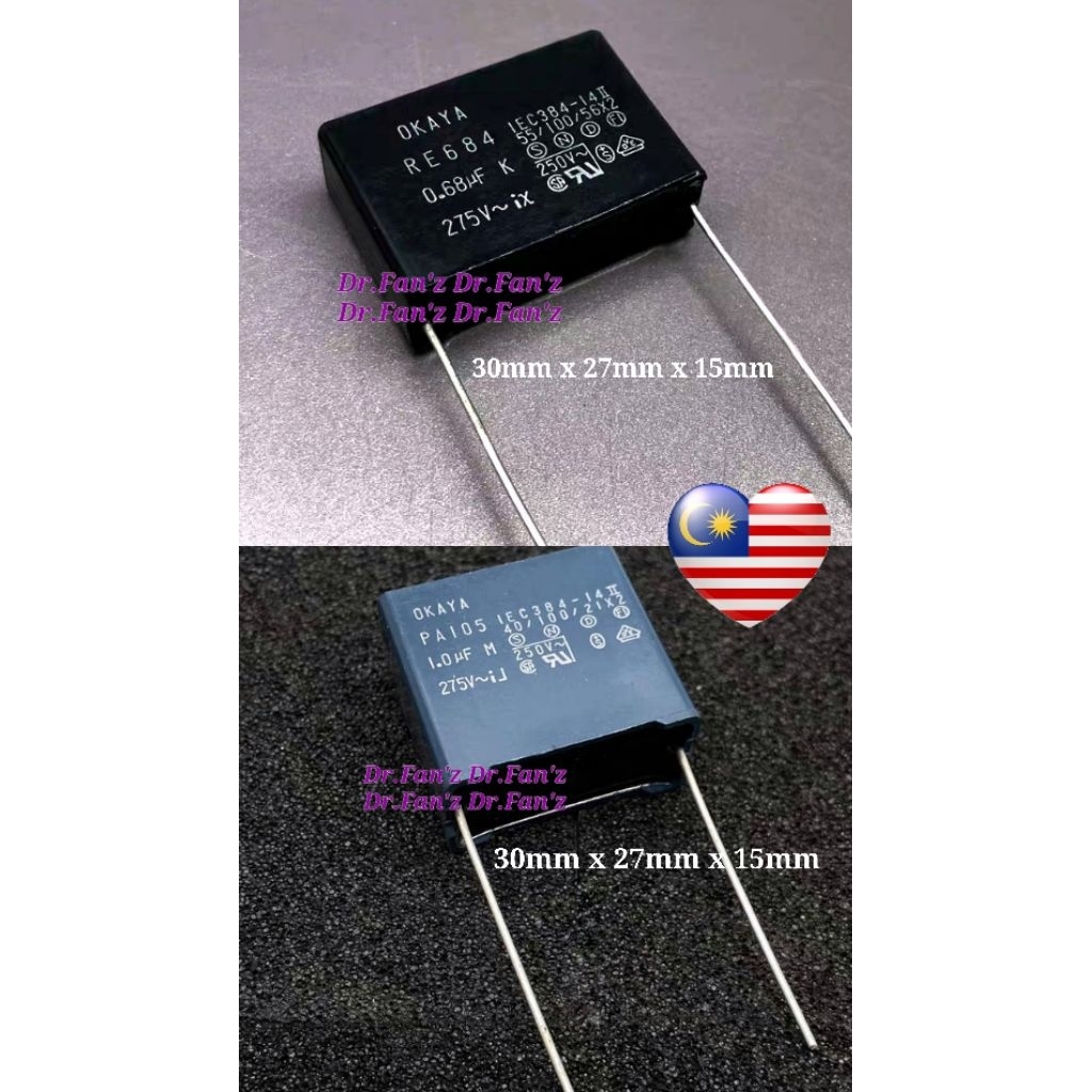 0.68uf / 680nf / 1uf / Hi-Quality Okaya Japanese Capacitor | Shopee ...