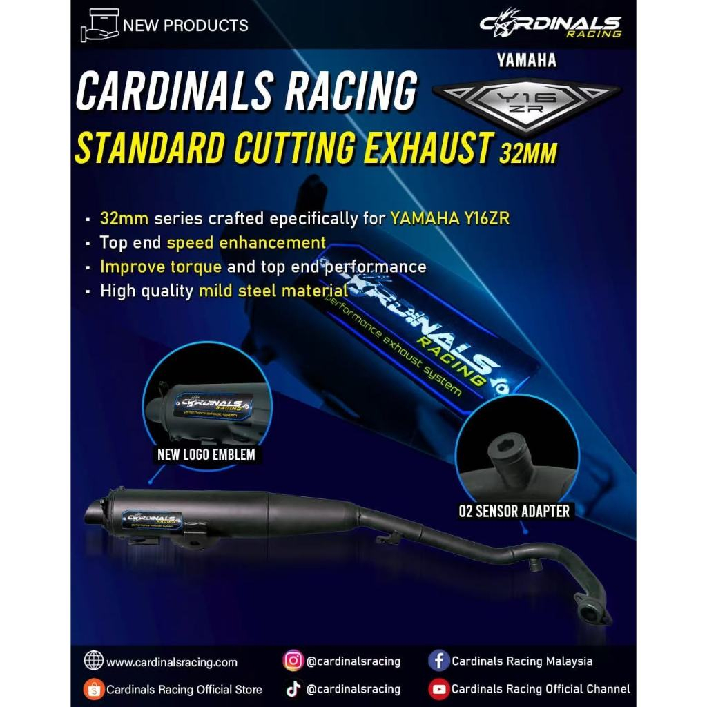 CARDINALS RACING EXHAUST STANDARD CUTTING OPEN- Y16ZR 28/32/35MM ...
