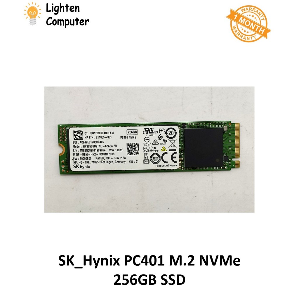 【USED】 SK Hynix M.2 PC401 NVMe SSD 256GB | Solid State Drive | PCIe M.2 ...