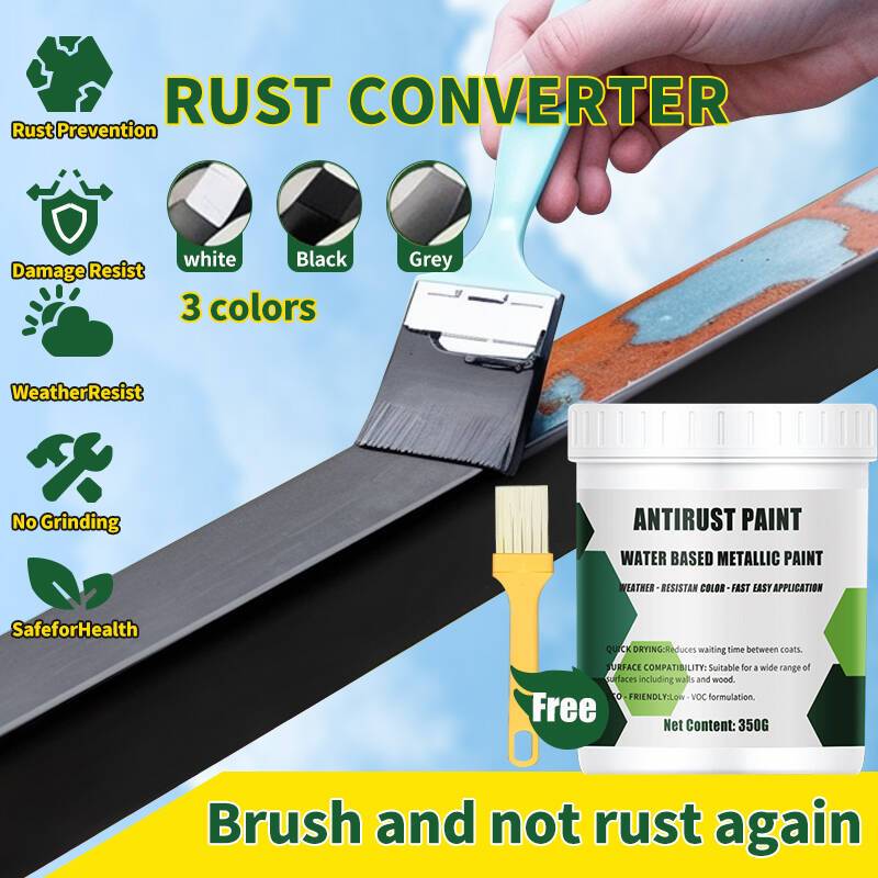 350ml/1L Water Based Aqua Metal Rust Paint Cat Besi & Kayu 防锈漆 •Anti ...