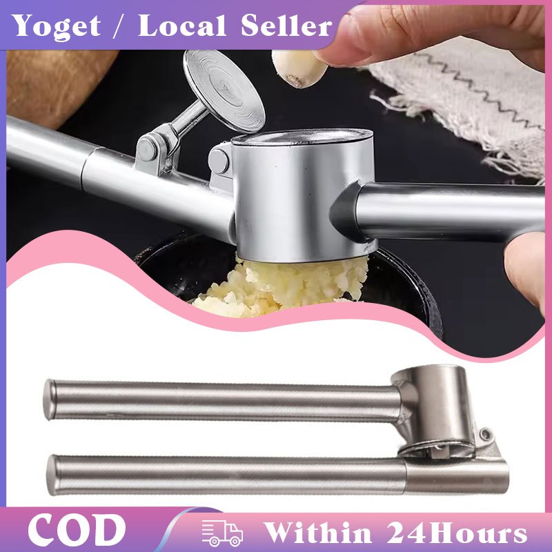 Garlic Hand Presser / Ginger Squeezer / Stainless Steel Garlic Mincer ...
