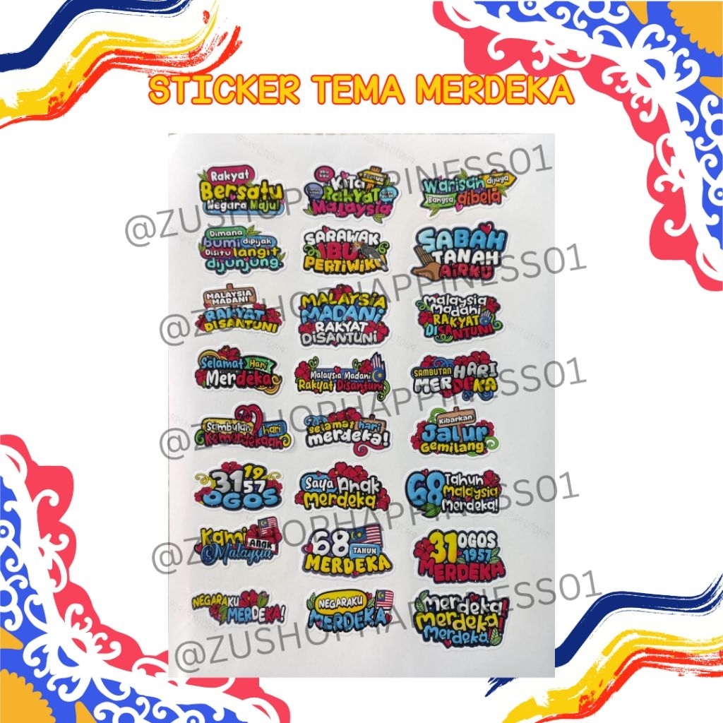 sticker merdeka 2025 Not for Sabah and sarawak | Shopee Malaysia