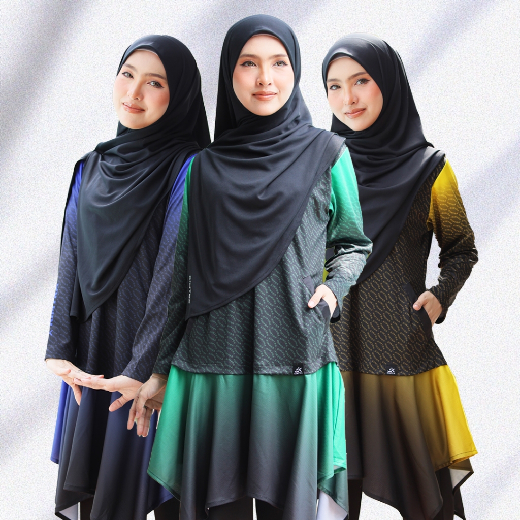 KIMYRA KIMTUNIQ MONOGRAM Baju Renang Sukan Outfit Mandi Pantai Jersey ...