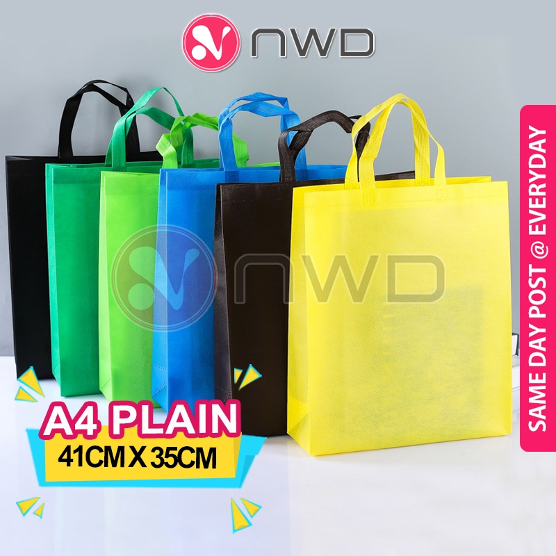 𝗚𝗢 𝗚𝗥𝗘𝗘𝗡 》 A4 Size Foldable Non Woven Recycle Tote Bag Handbag ...