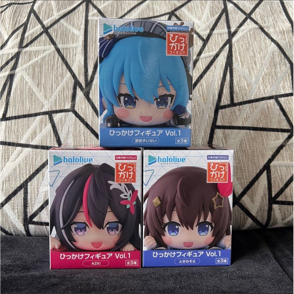 (READY STOCK) Set of 3 Furyu Hololive Hikkake Figure Volume 1 Tokino Sora Hoshimachi Suisei AZki ...