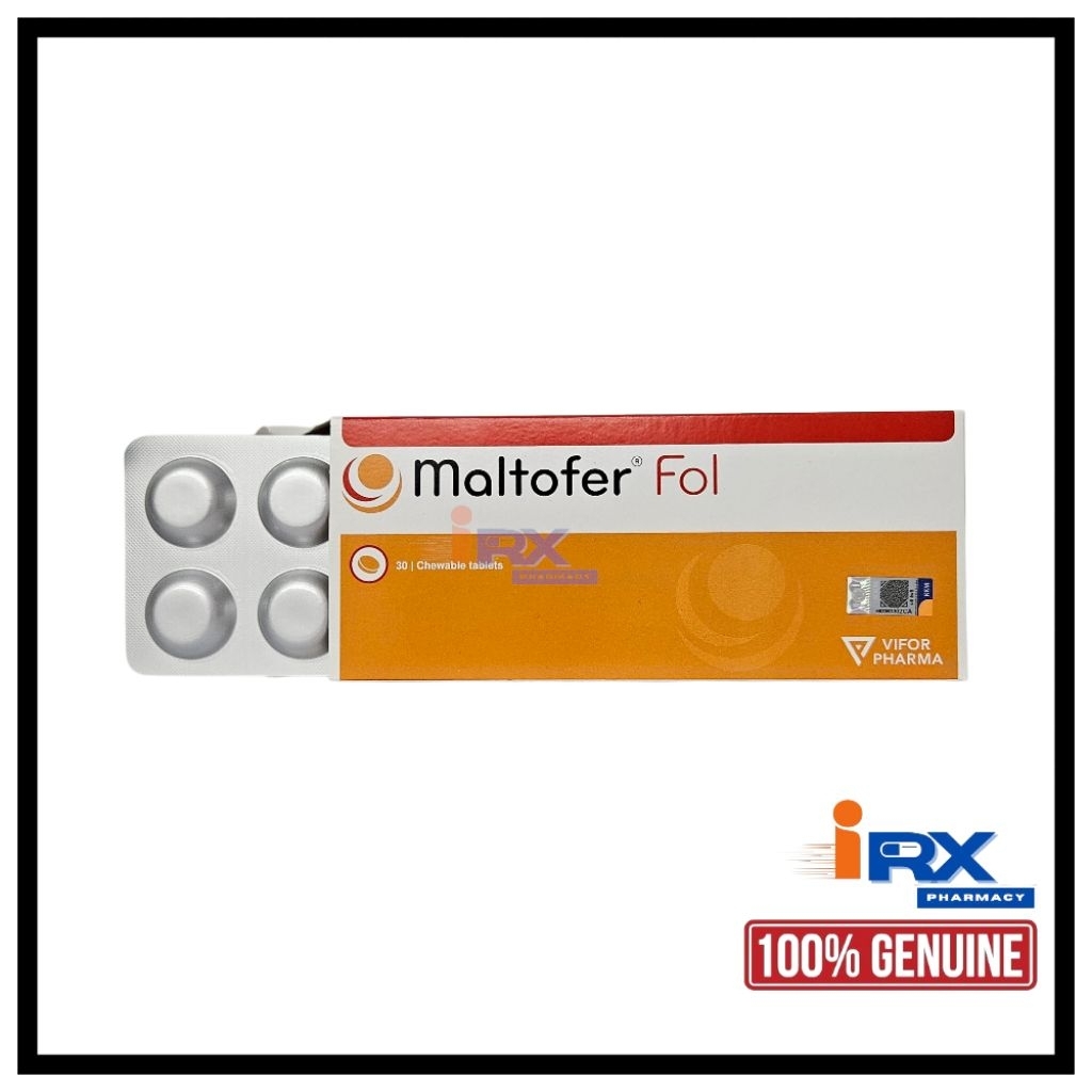 Maltofer Fol 100mg Chewable Tablet 30's | prevent low blood levels of ...