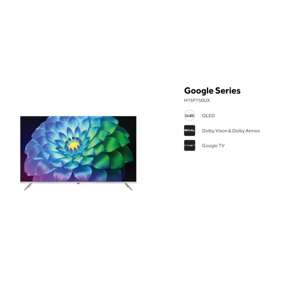 HAIER 50 / 75 inch QLED Google Series Smart TV H50P750UX H75P750UX ...