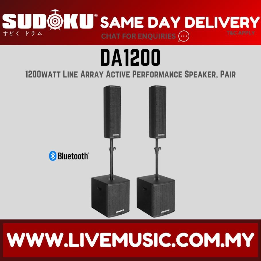 Sudoku DA1200 1200watt Line Array Active Perfomance Speaker - Each ...