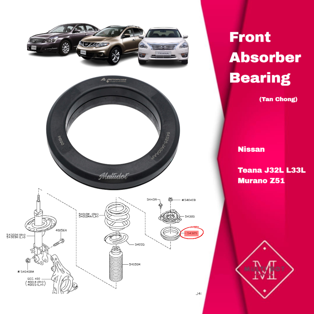 Nissan Front Absorber Bearing (1 piece)(Tan Chong Autoplus) Teana J32L ...