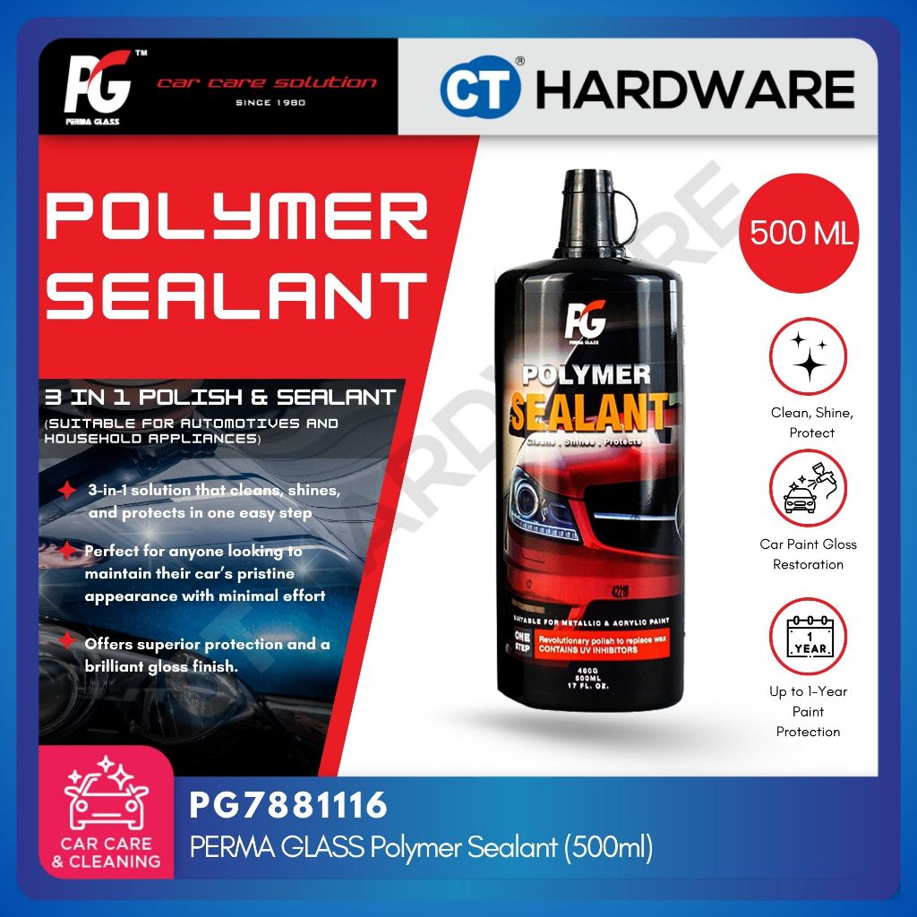 PG PERMA GLASS PG7881116 POLYMER SEALANT (500ML) | 3IN1 POLISH | CLEAN ...