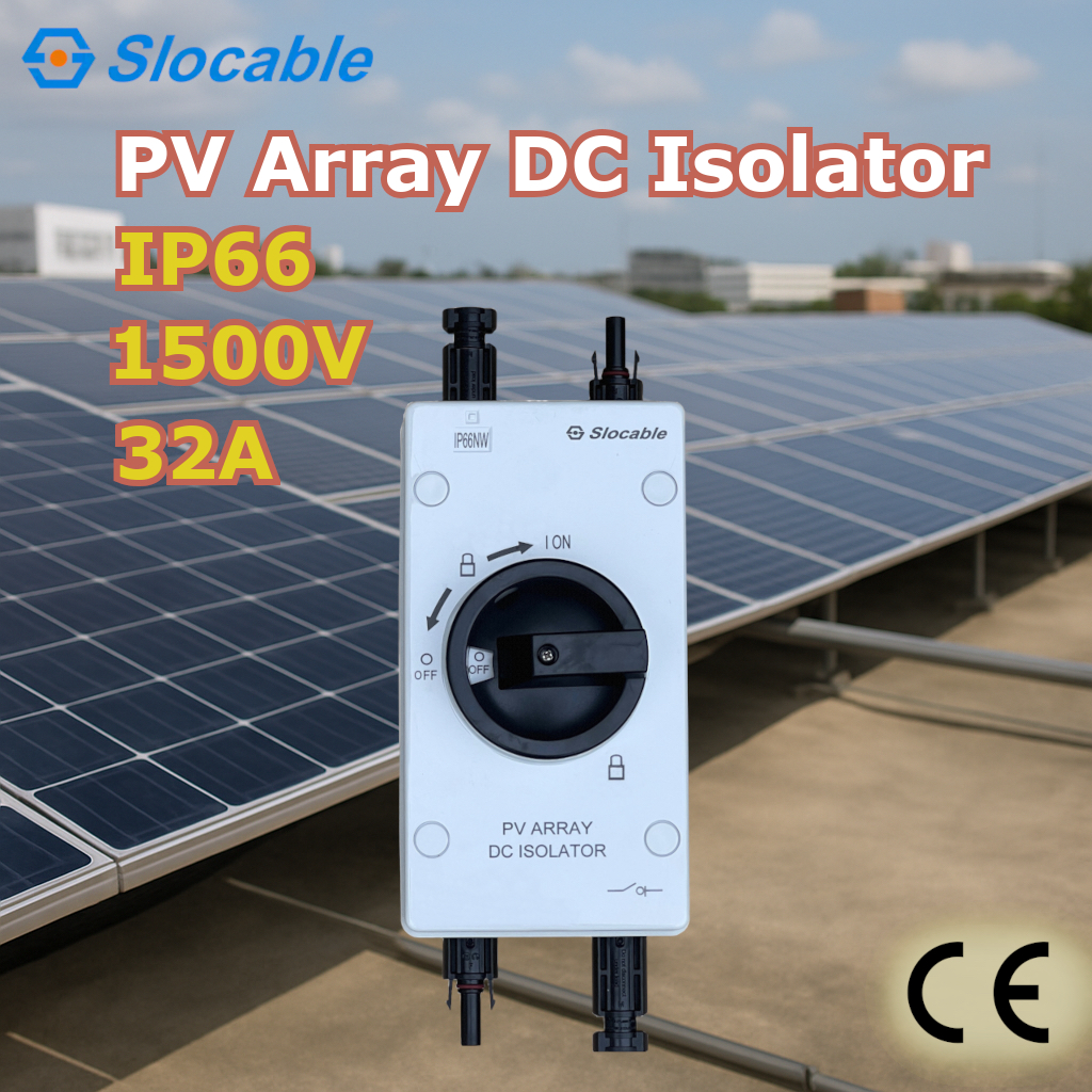 PV Array Solar Panel DC Isolator IP66 Enclosure Switch 1500V 32A ...