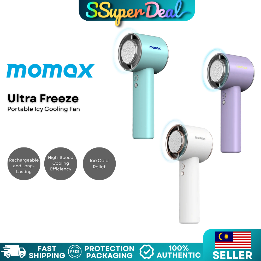 Momax Ultra Freeze - Portable Icy Cooling Fan | Shopee Malaysia