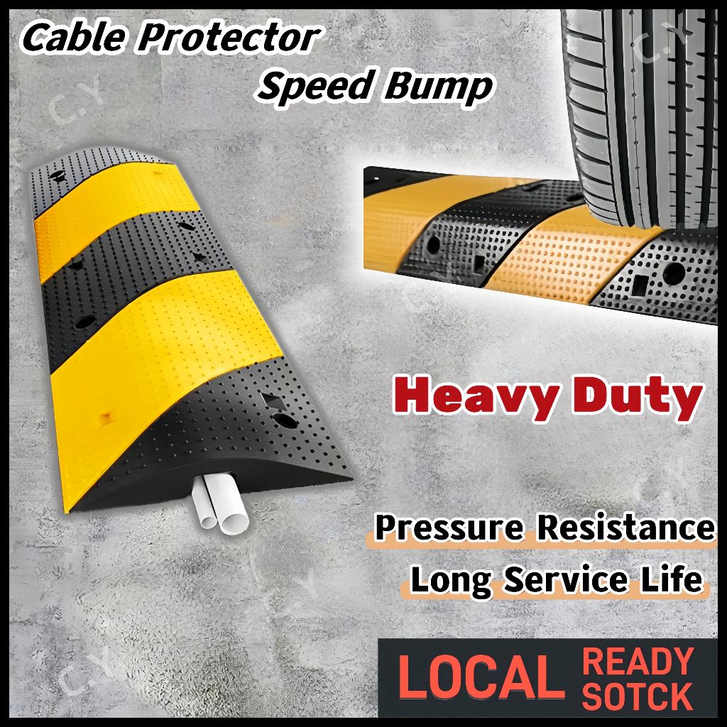 Rubber Speed Bump Cable Pipe Protect Cable Crossing Ground Cover Ramp ...