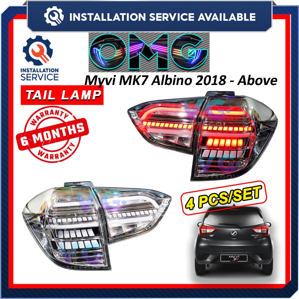 Perodua Myvi MK7 Design Dynamic Tail Lamp With Signal Running Albino ...
