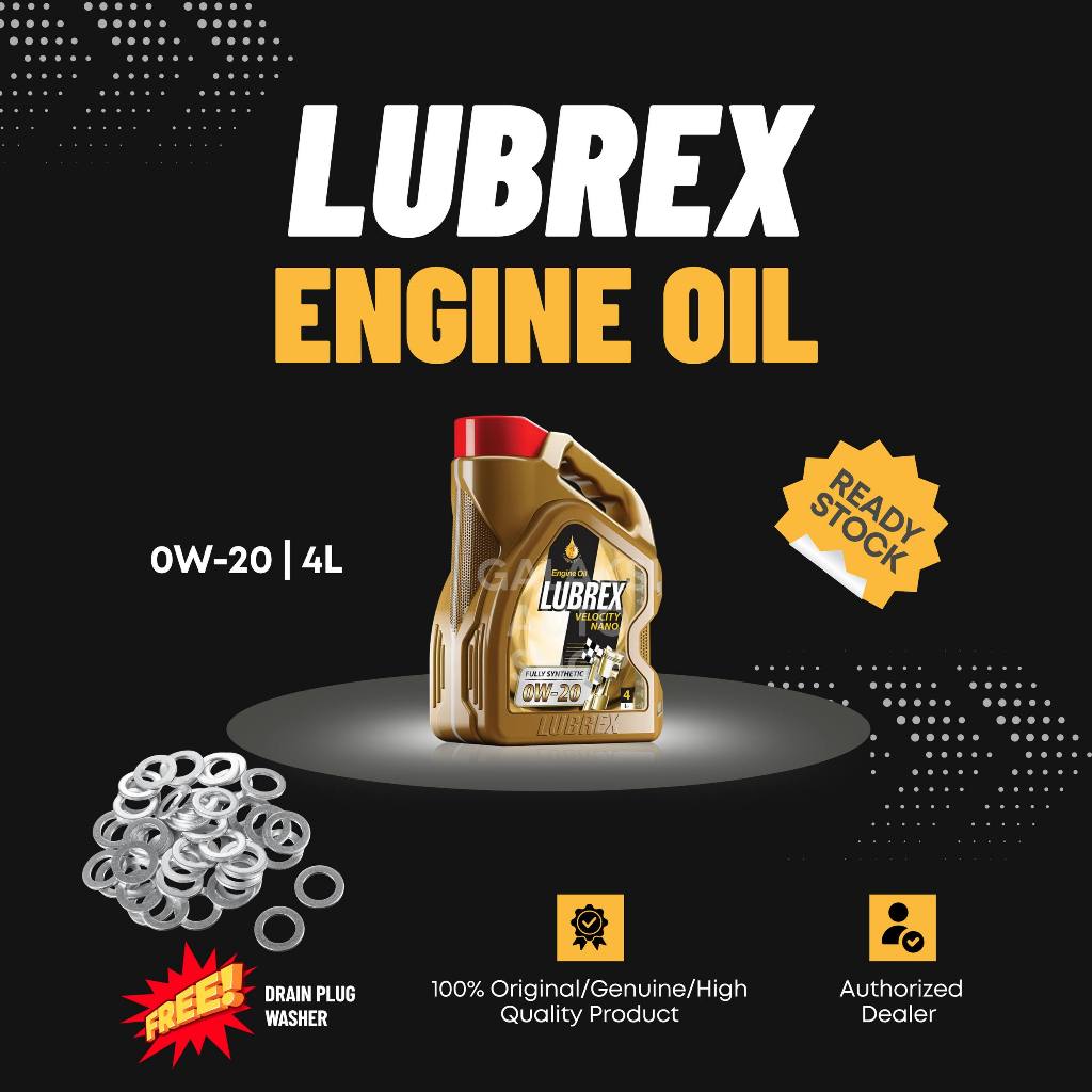 LUBREX Velocity Nano RX 0W-20 Fully Synthetic Engine Oil 4L with Free ...
