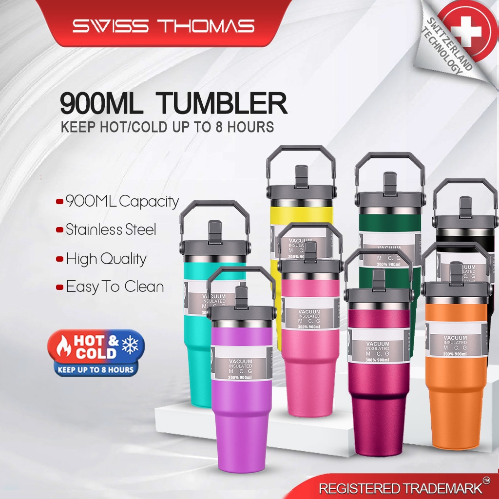 Swiss Thomas Botol Air 304 Stainless Steel Handheld Tumbler Hot or Cold ...