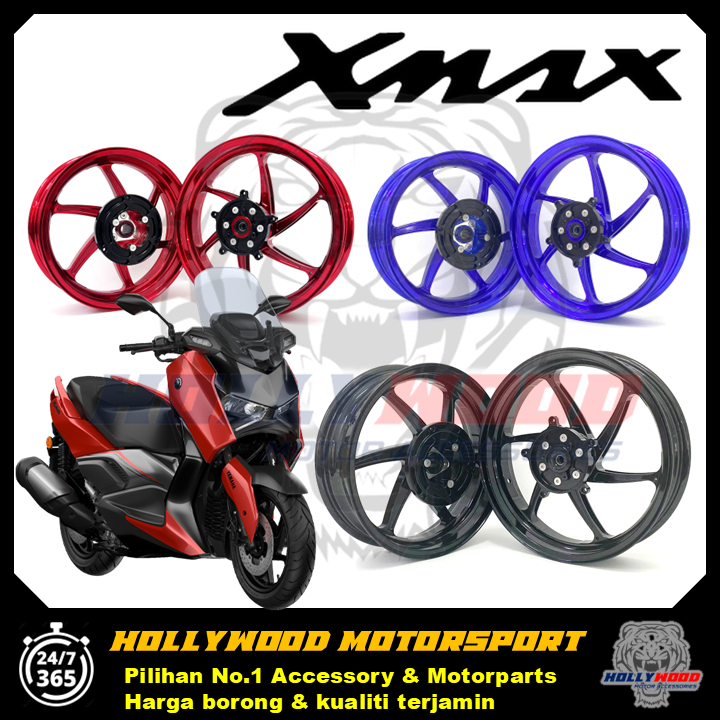 SPORT RIM XMAX XMAX250 V1/V2 6 BATANG ORIGINAL FORGED CNC ALLOY RIM ...