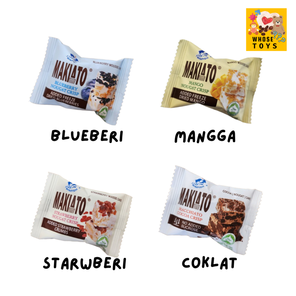 TWINFISH Makiato Nougat Crips [Loose] Trial pcs Strawberry Blueberry ...