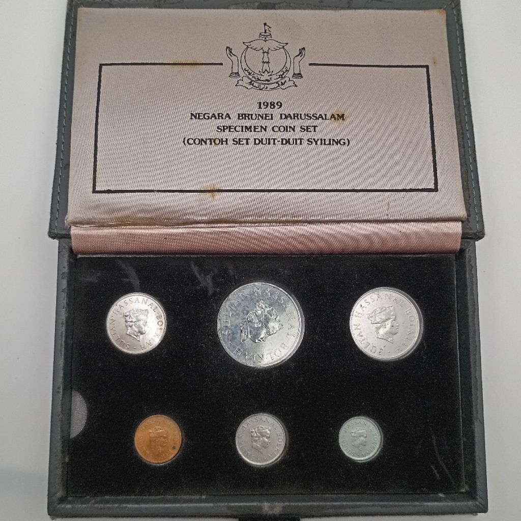 1Set6pcs Specimen Coin Set 1989 Brunei Syiling Lama Old Coin ...