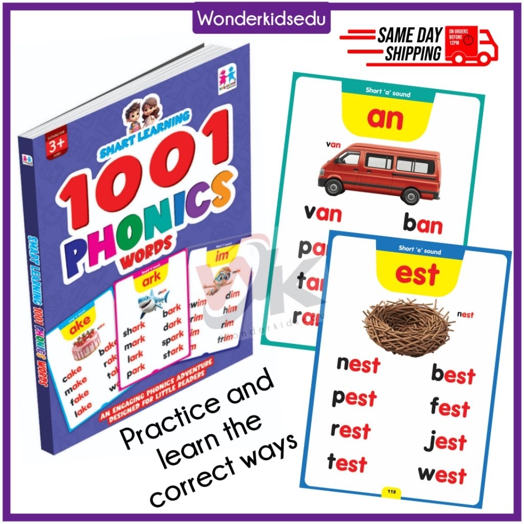 Smart Learning 1001 Phonics Words for Kids | Preschool | Education ...