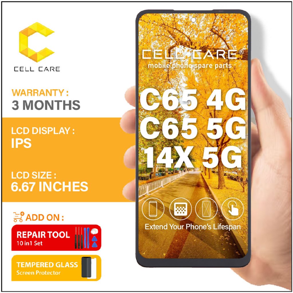 LCD Screen For Realme C65 4G 5G / Realme 14X 5G / Realme C75X / Oppo A5 ...