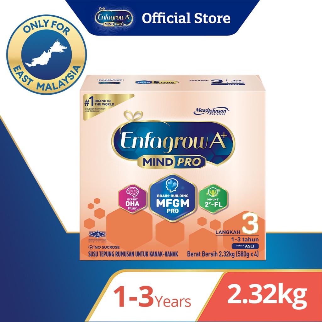 [East Malaysia] Enfagrow A+ Step 3 Original - 2.32kg (Milk Formula ...