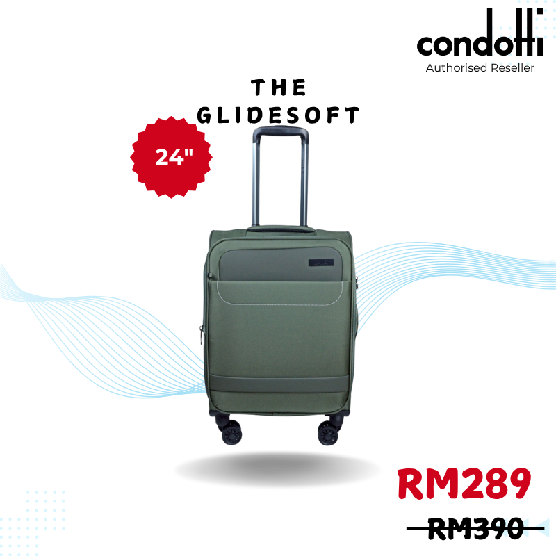 Condotti Glide (24') Soft Nylon Trolley Expandable Soft Case Luggage ...